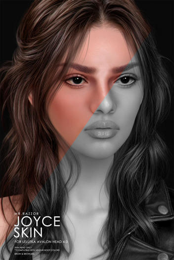 Second Life Marketplace - [MR] Joyce Head Skin for Lelutka Avalon ...